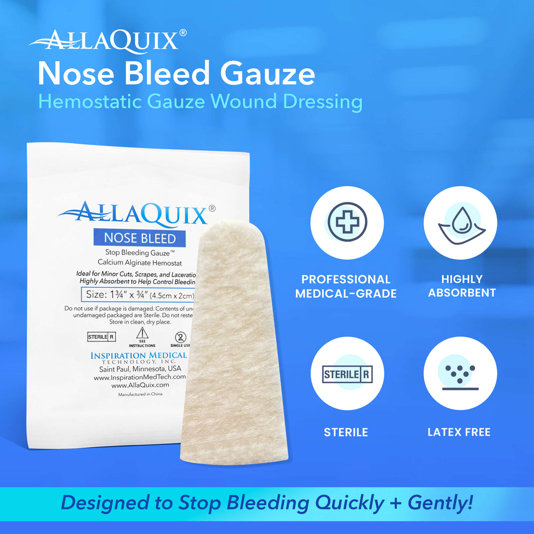 AllaQuix® Nose Bleed Gauze and Plugs, Stop Nosebleeds Fast – AllaQuix ...